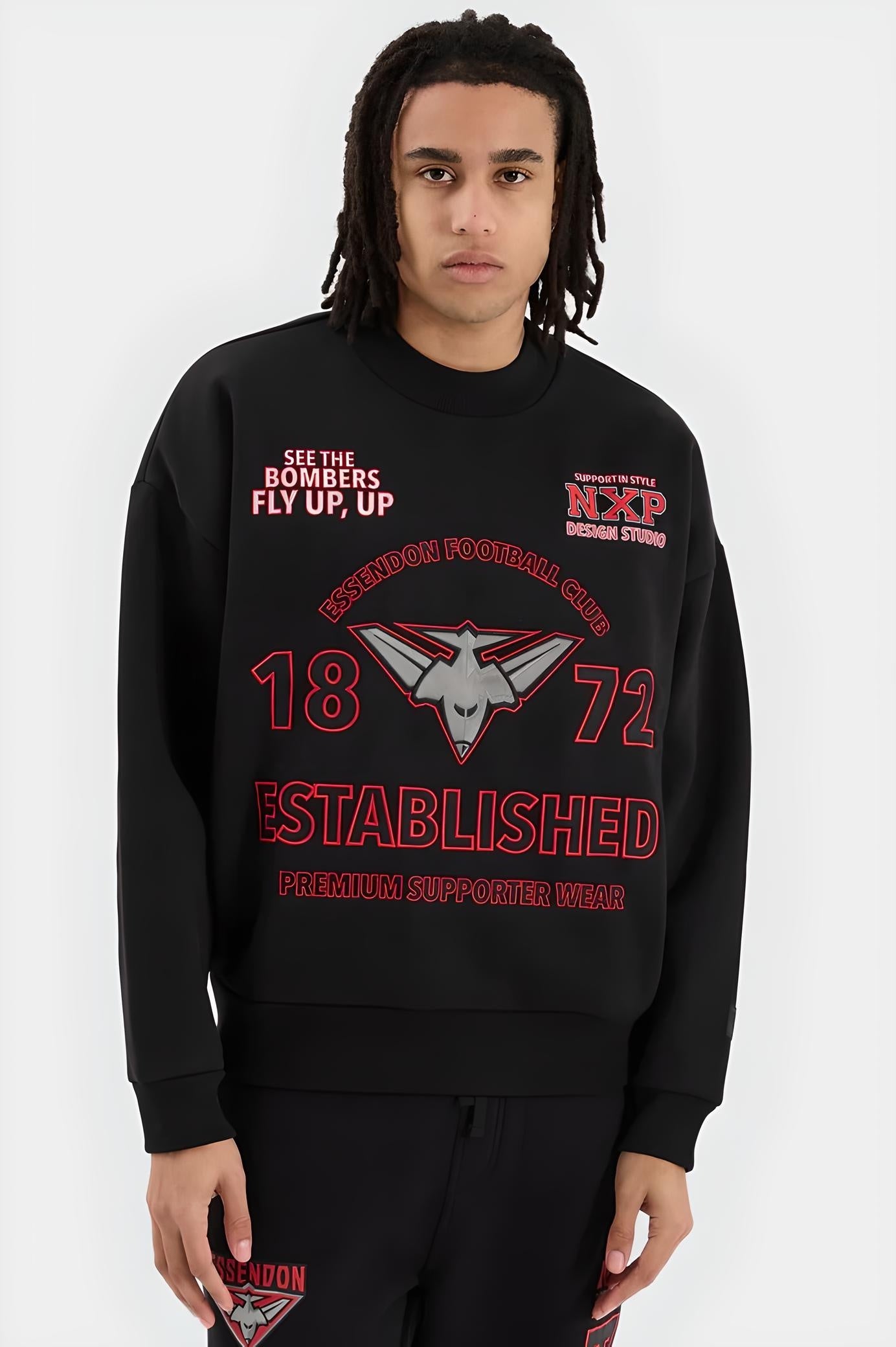 Essendon Bombers Box Fit Sweater – NXP x AFL | Elwood 101
