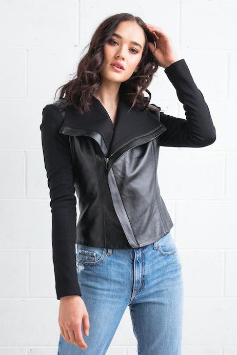 Dea The Label WOMENS GWENYTH LEATHER JACKET - BLACK – Elwood 101