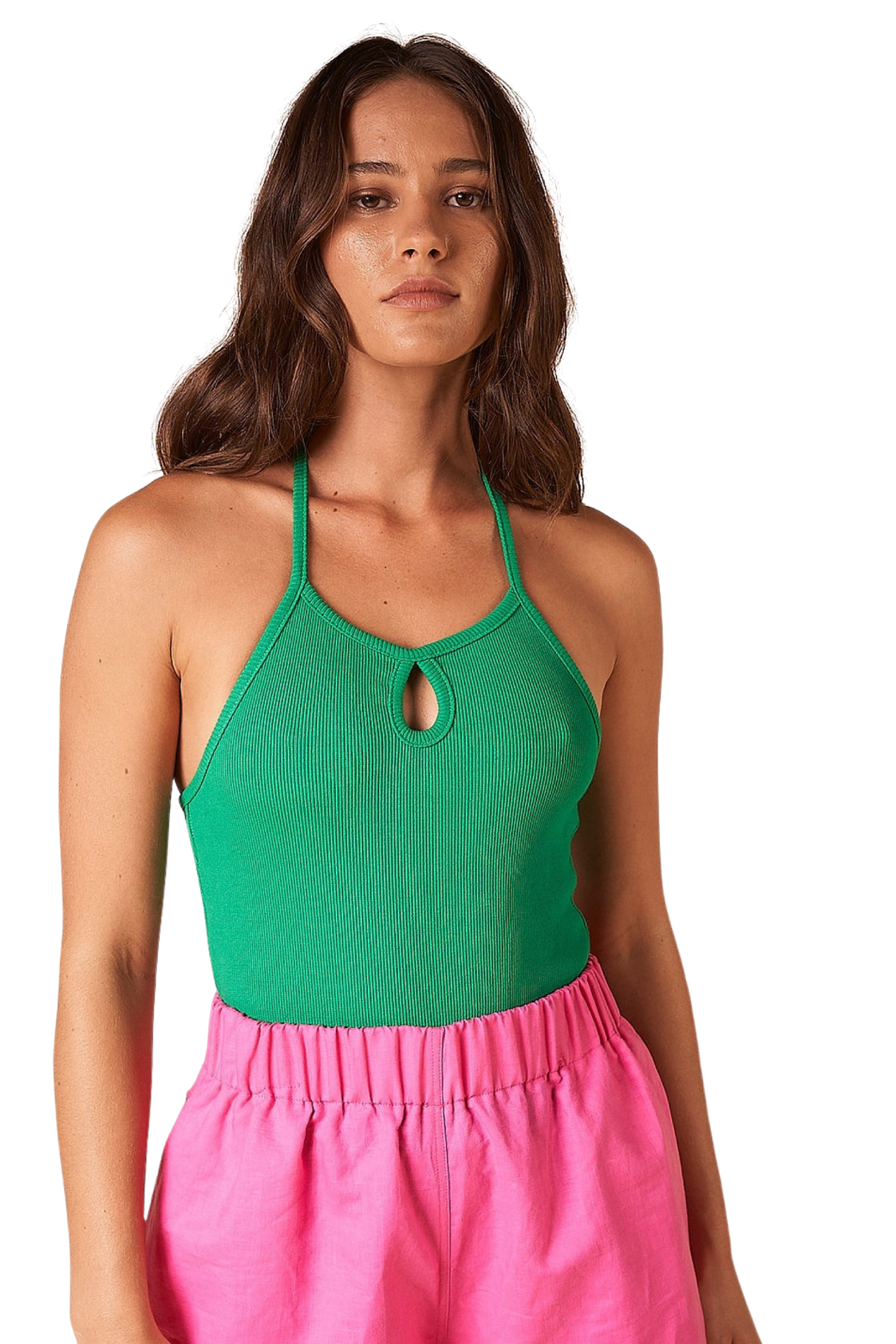 SUMMI SUMMI Womens Bang Bang Halter Top - Green – Elwood 101