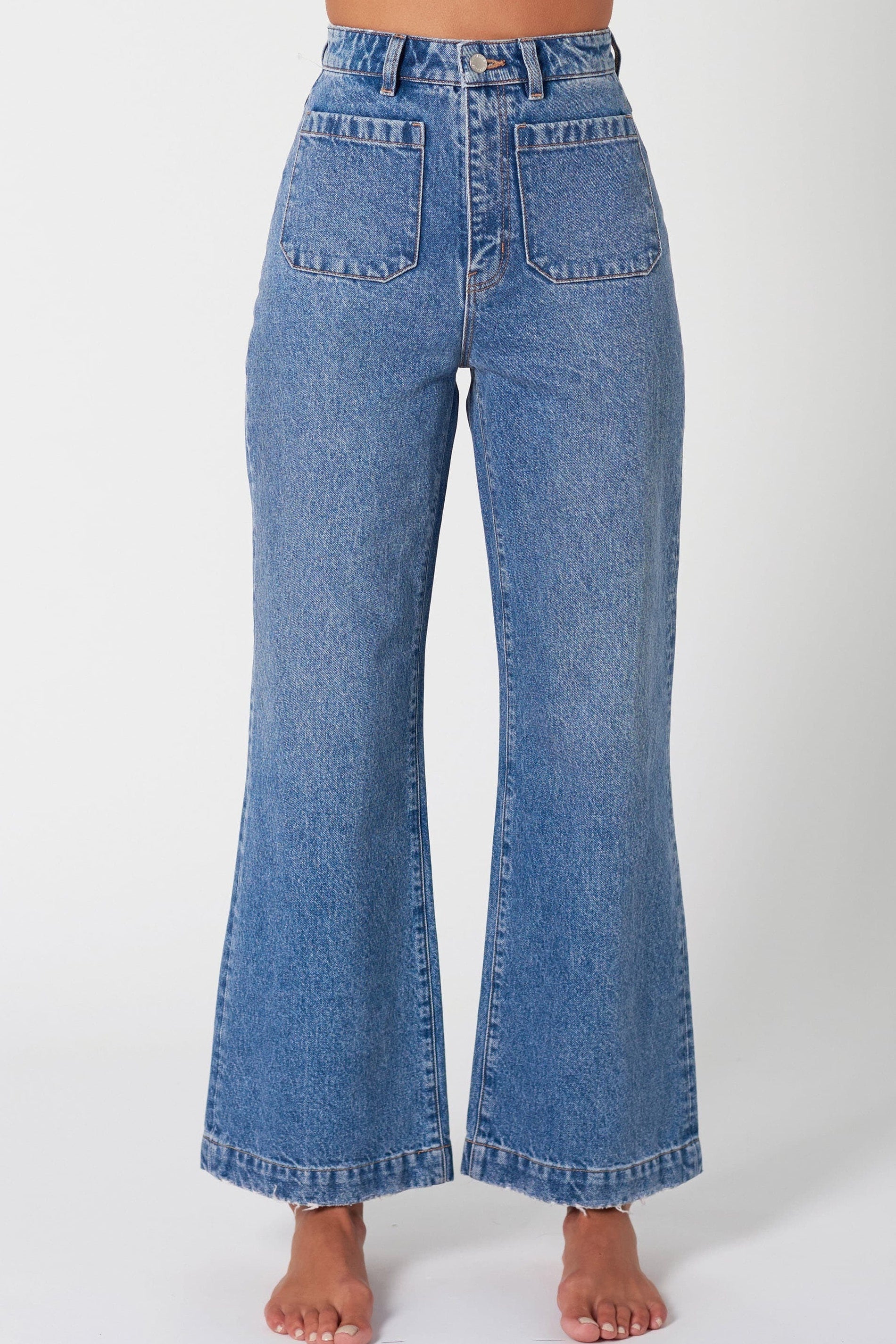 ROLLAS Womens Sailor Jeans Janet Recycled Mid Vintage Blue – Elwood 101